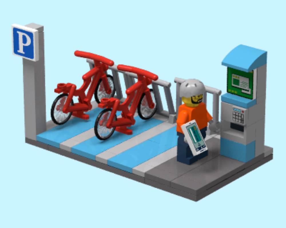 LEGO MOC-239256 bike-sharing system moc by Manol250609 | Rebrickable ...