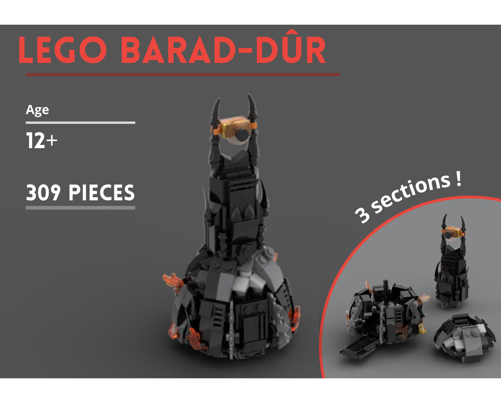LEGO MOC-239279 Mini Barad-Dûr by BuildingStuffig | Rebrickable - Build ...