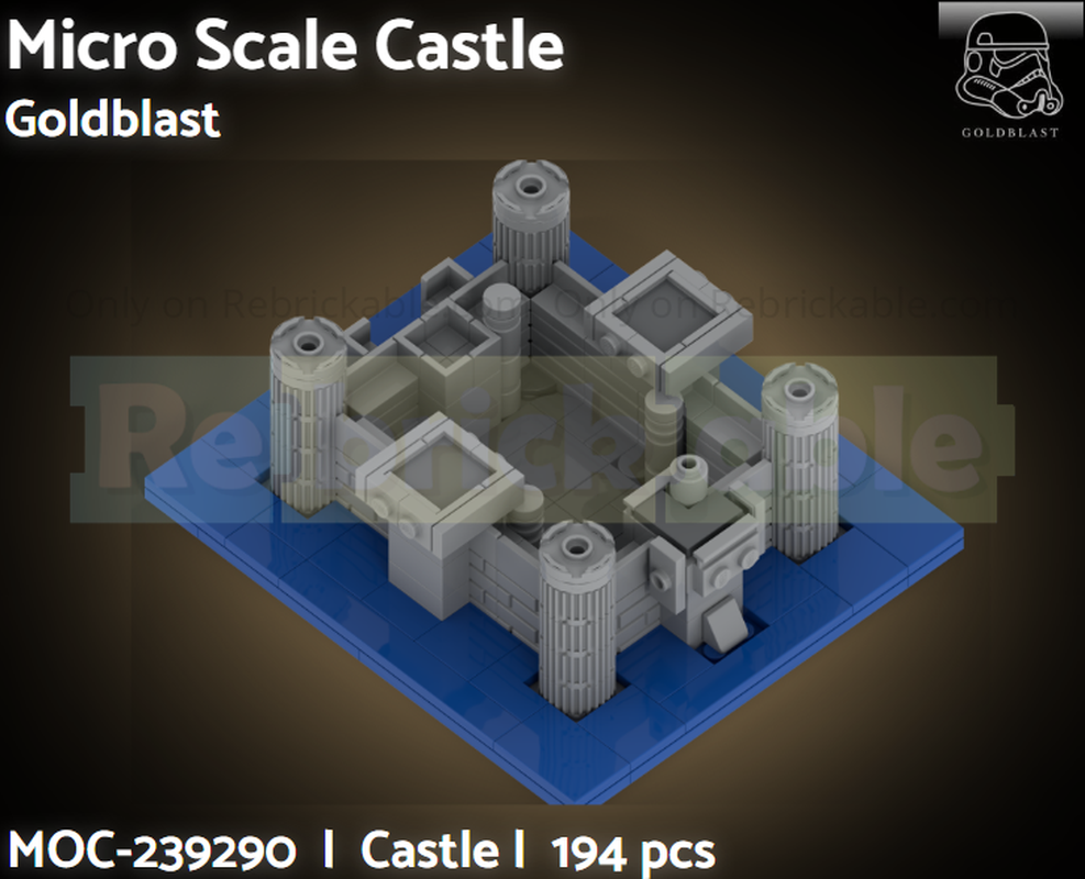 LEGO MOC-239290 Micro Scale Castle by Goldblast | Rebrickable - Build ...