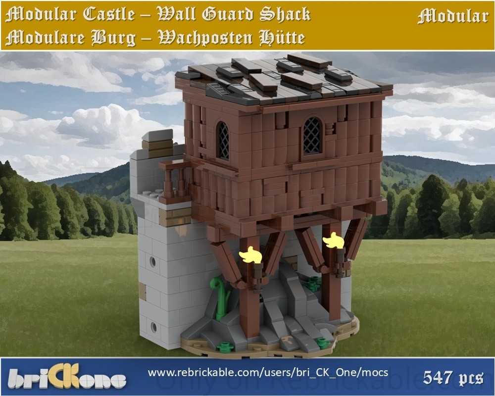 LEGO MOC Modular Castle Wall Guard Shack - Wachposten Hütte by bri_CK ...