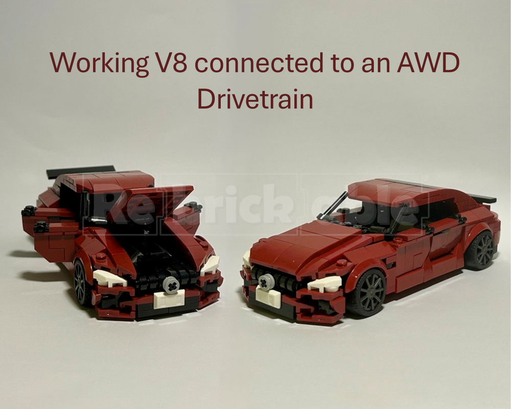 LEGO MOC Mercedes-AMG GT 63 S E (Working V8 connected to an AWD ...