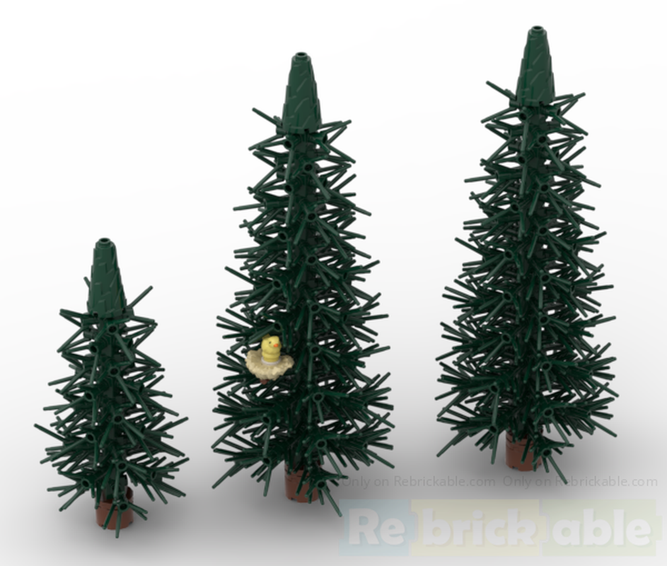 LEGO MOC Pine trees by Smellybricks | Rebrickable - Build with LEGO