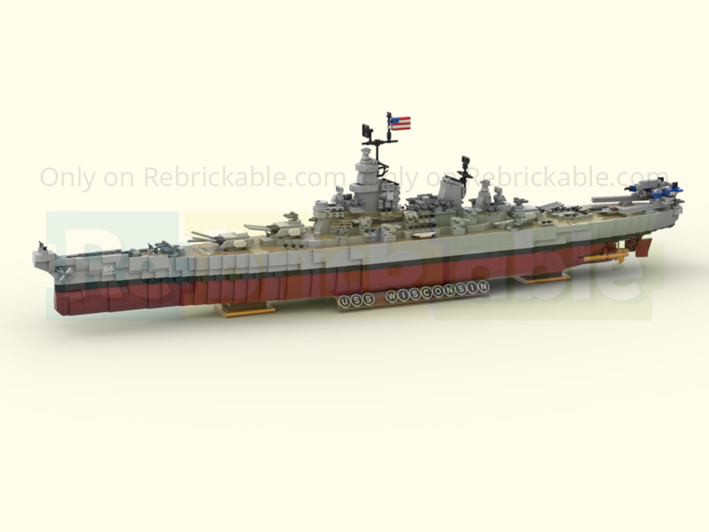 LEGO MOC-239426 USS Wisconsin BB-64 by HMMWVmocs | Rebrickable - Build ...