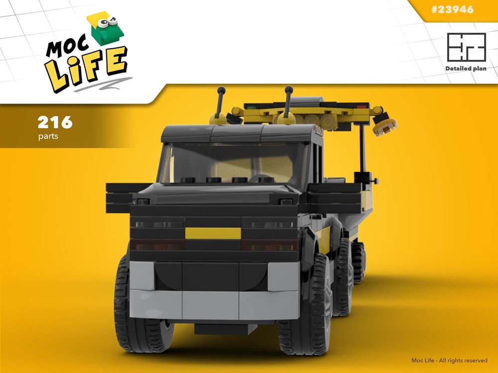 LEGO MOC Chevrolet Silverado 1500 quad cab long bed with wakeboard by ...