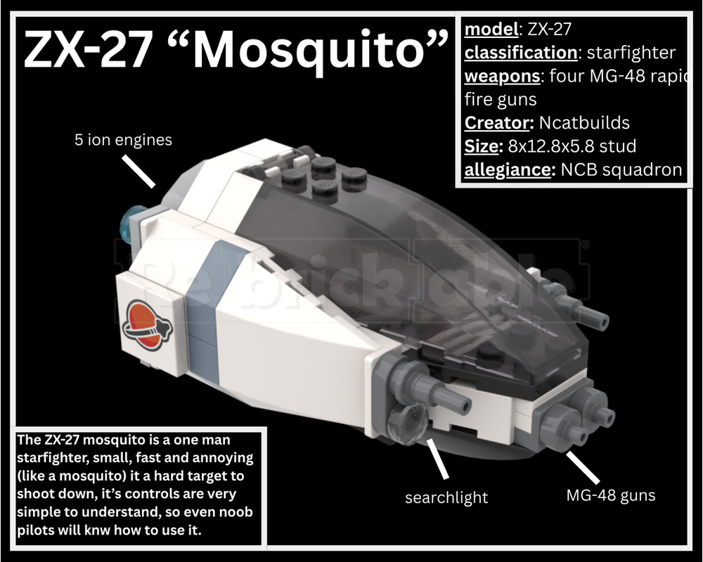 LEGO MOC-239464 ZX-27 "mosquito" by Ncatbuilds | Rebrickable - Build ...