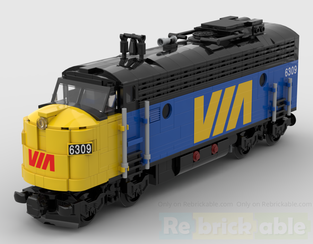 LEGO MOC-239469 VIA Rail Heritage EMD F9 by CrazyCows6 | Rebrickable ...