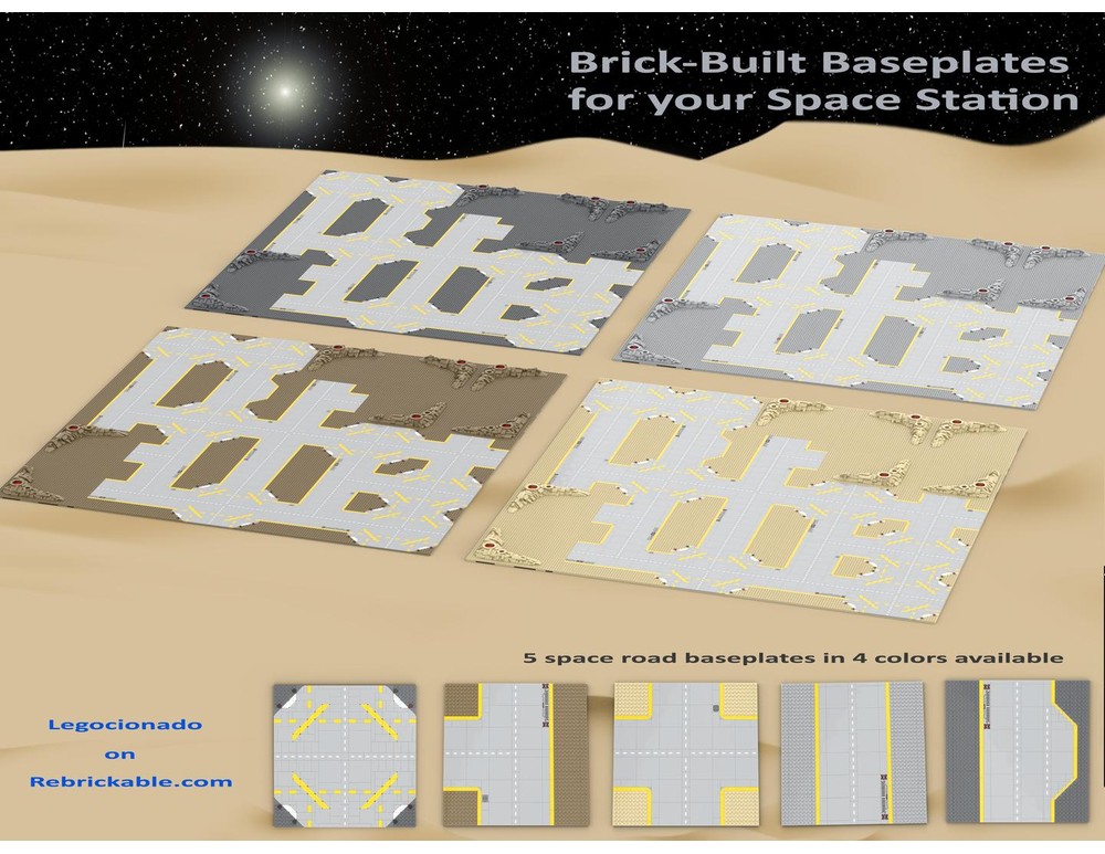 LEGO MOC-239518 T-Cross Space Baseplate (brick-built) by Legocionado ...