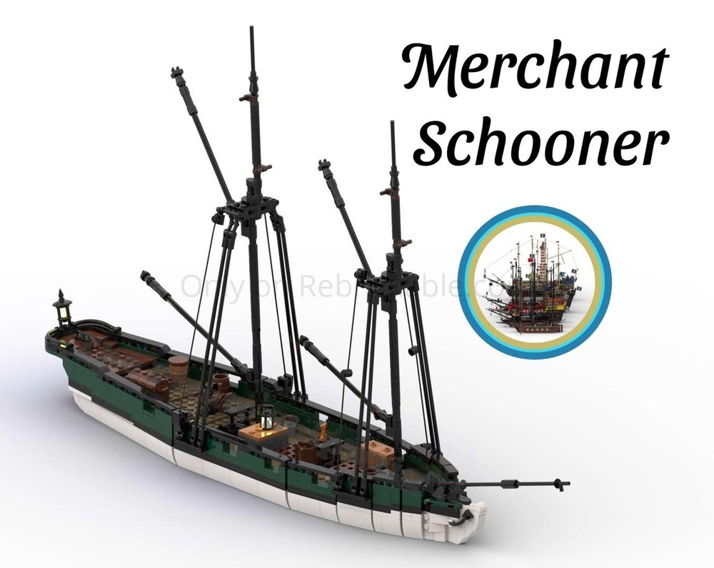 LEGO MOC Merchant Schooner | Sailing Ship by The Pirate Shipwright ...