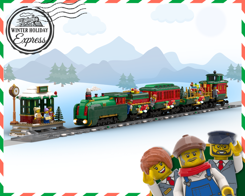 LEGO MOC Winter Holiday Express Train - BDP8 LEGO Christmas Train MOC ...