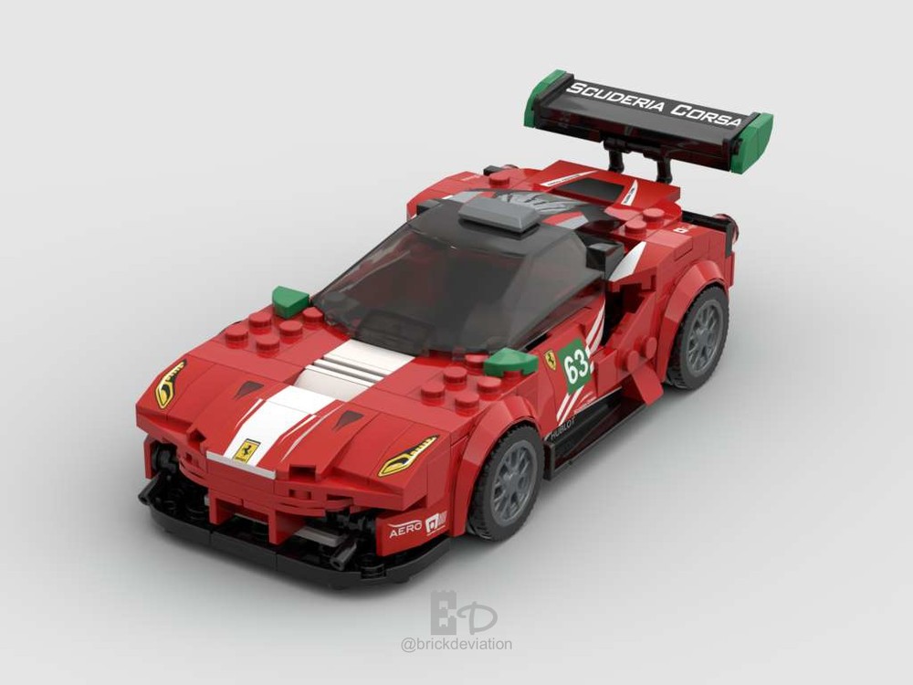 LEGO MOC 75886 488 GT3 "Scuderia Corsa" 8 Wide by Brick Deviation ...