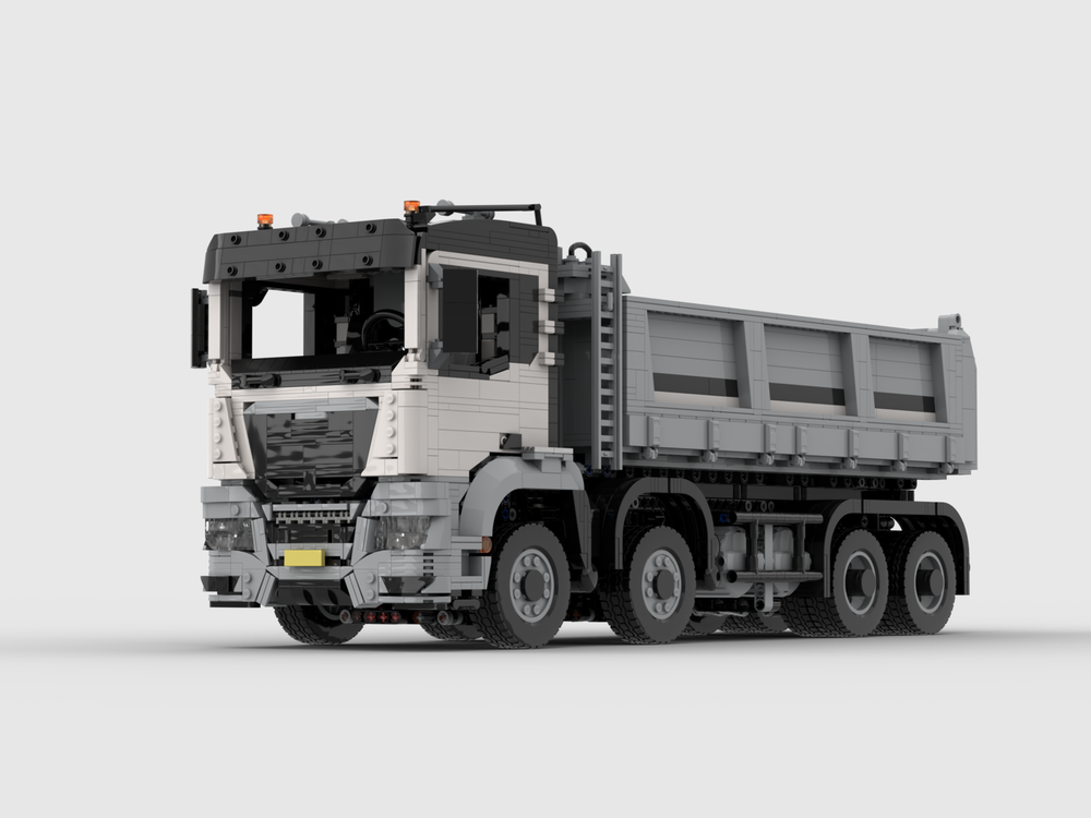 LEGO MOC-239922 New Man TGS 8x8 dump truck White by LingKong ...