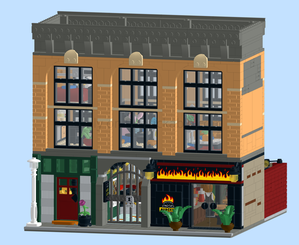 LEGO MOC-239935 The AFOL Loft & Burger Bar by Sunnyville | Rebrickable ...