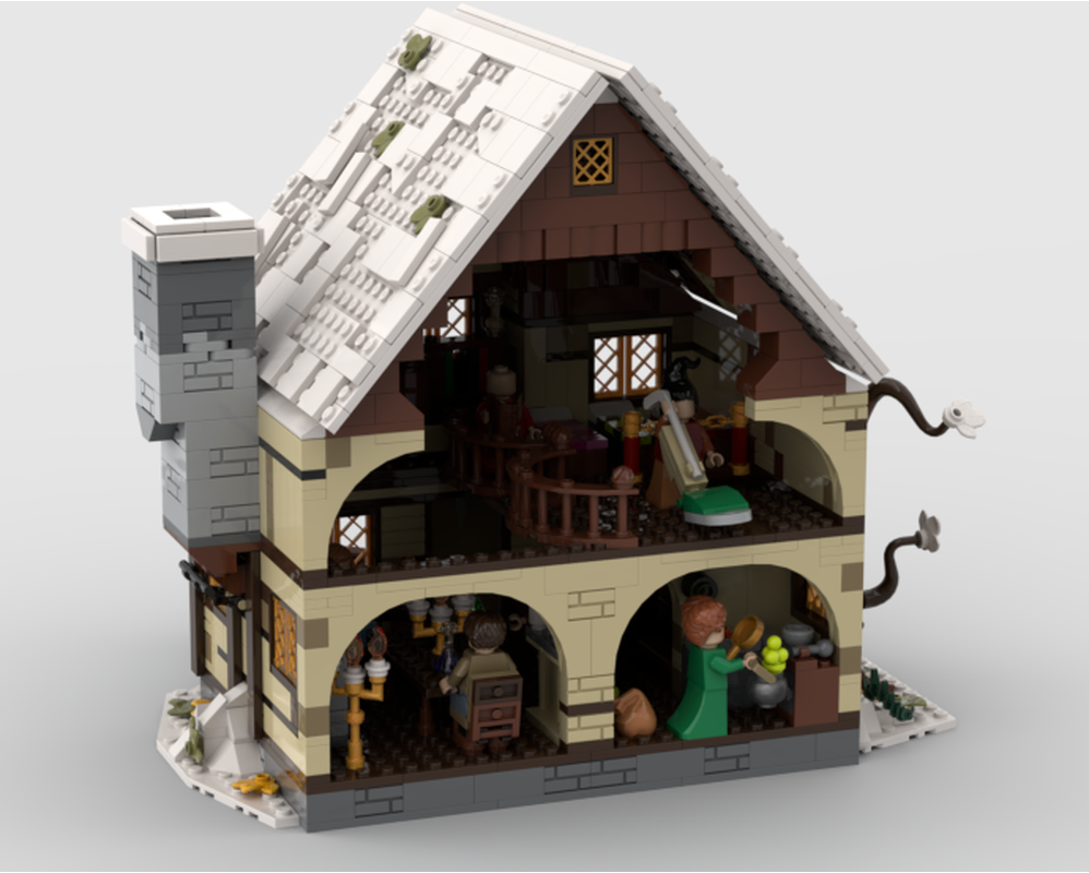 LEGO MOC Winter Village - The Flying Broomstick Inn by Peter2511 ...