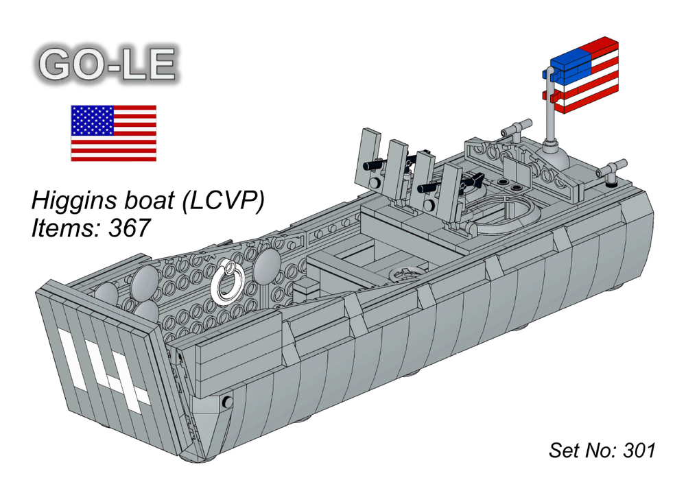 LEGO MOC LCVP higgins boat by pavel82 | Rebrickable - Build with LEGO