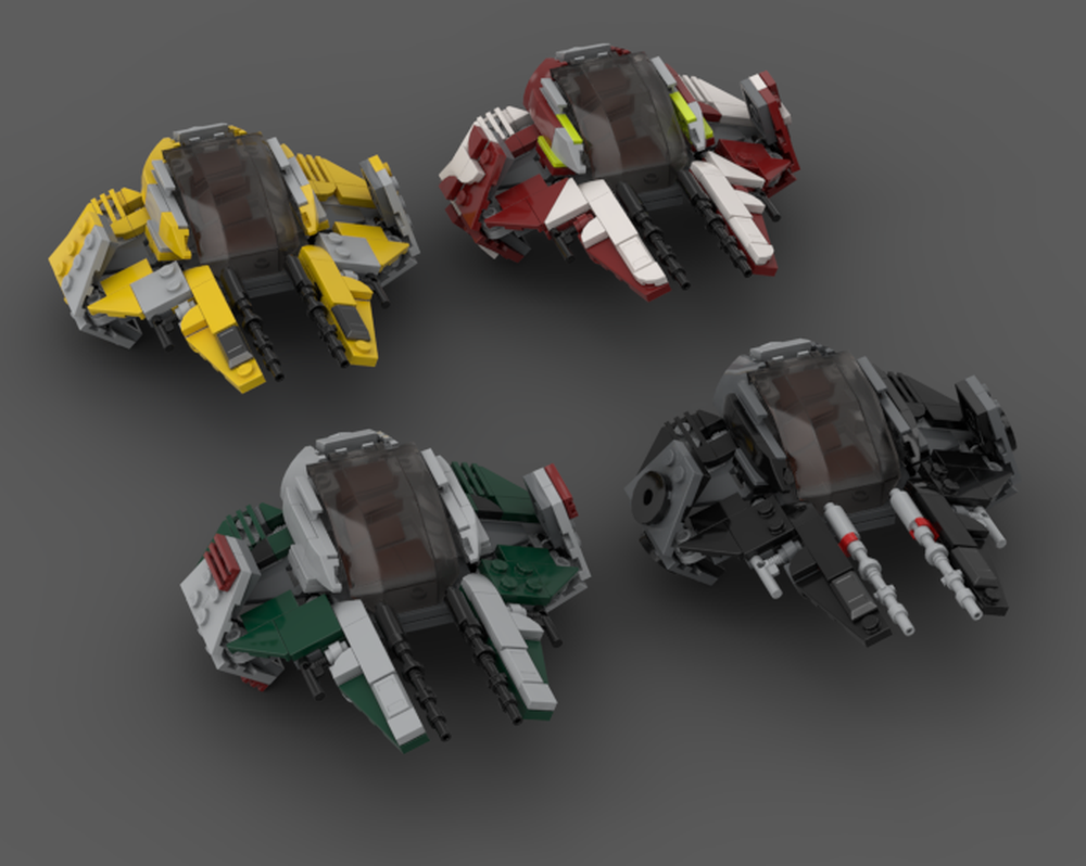 LEGO MOC-240063 ETA 2 Interceptor variants (2xCW + Vader + Green) by ...