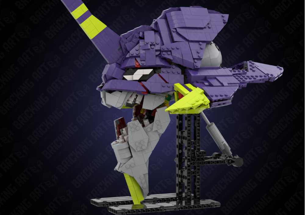 LEGO MOC-240114 Eva 01 head - Evangelion by Bricking_art | Rebrickable ...