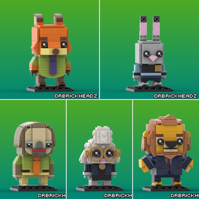 LEGO MOC-240192 "Zootopia" Brickheadz Collection by DrBrickheadz ...