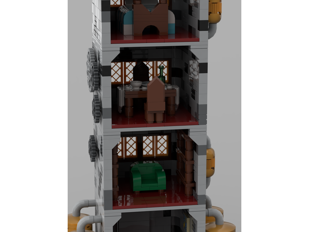 LEGO MOC Dark Steampunk Tower by booknerd10 | Rebrickable - Build with LEGO