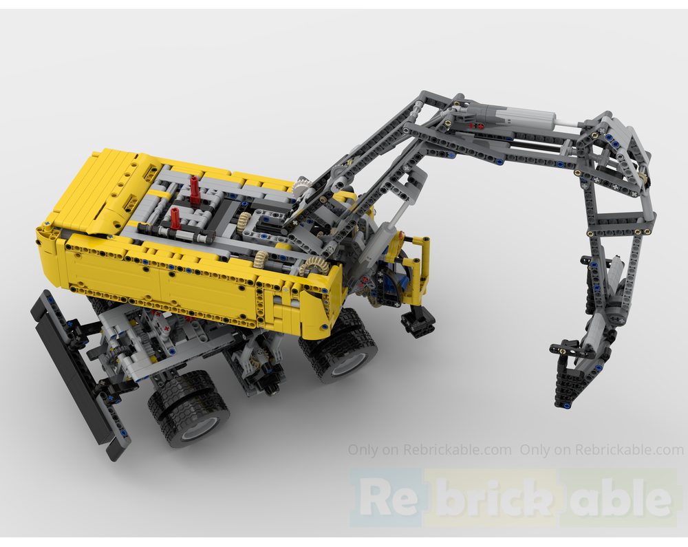 LEGO MOC Wheeled Excavator (42009 Alternate) by etaleTechnic ...