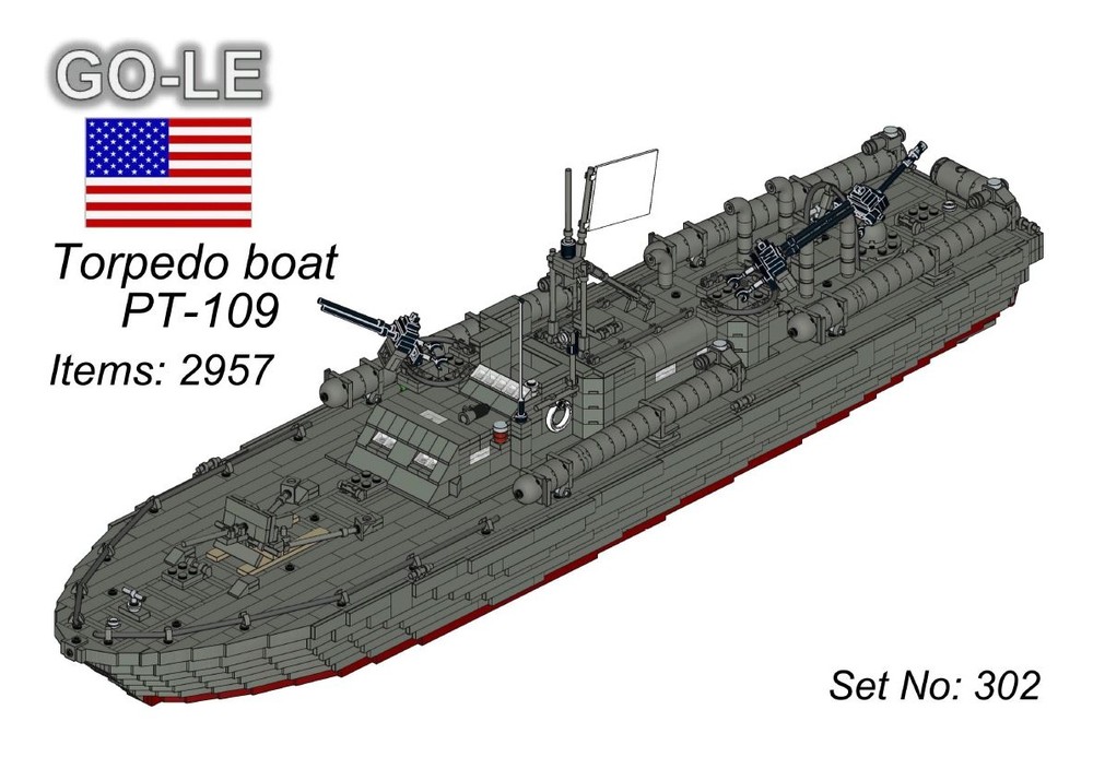 LEGO MOC-240406 Torpedo boat PT-109 by pavel82 | Rebrickable - Build ...