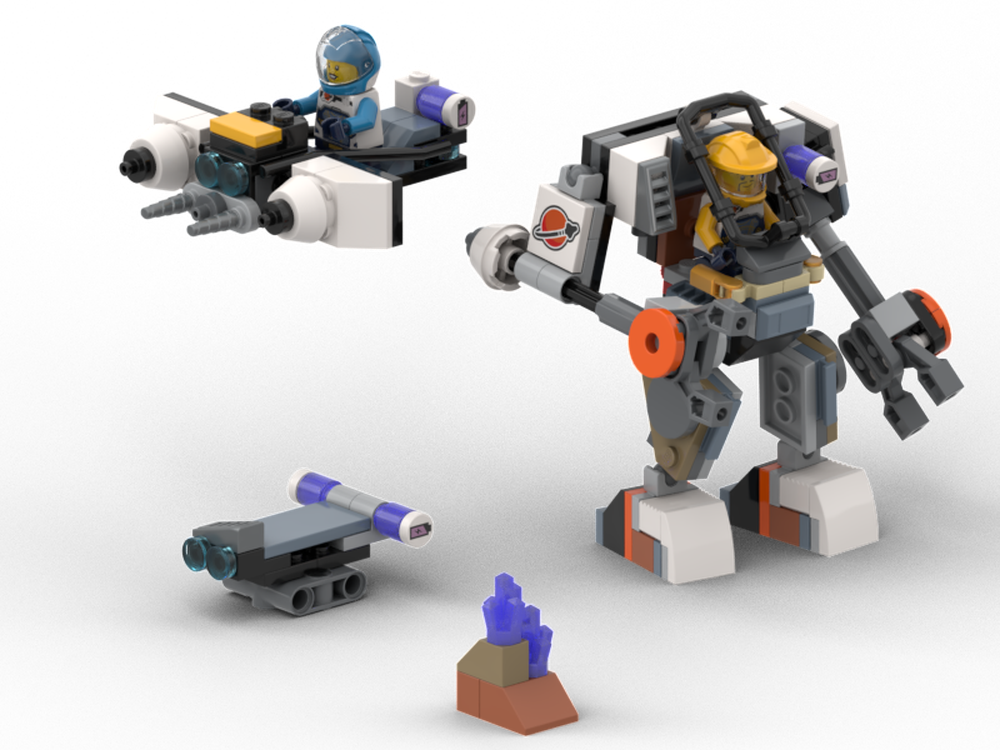 LEGO MOC-240425 Space Mech with Hoverbike - Alternate Build 1x60428 ...