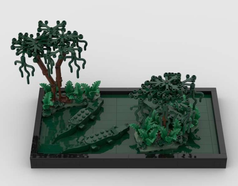 LEGO MOC-240454 Vignette of crocodiles in a swamp by Frog Mocs ...