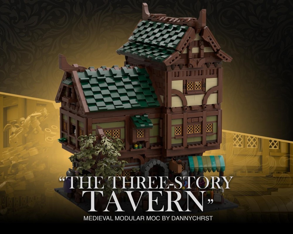 LEGO MOC-240466 MEDIEVAL MODULAR SERIES 1 - THE THREE-STORY TAVERN by ...
