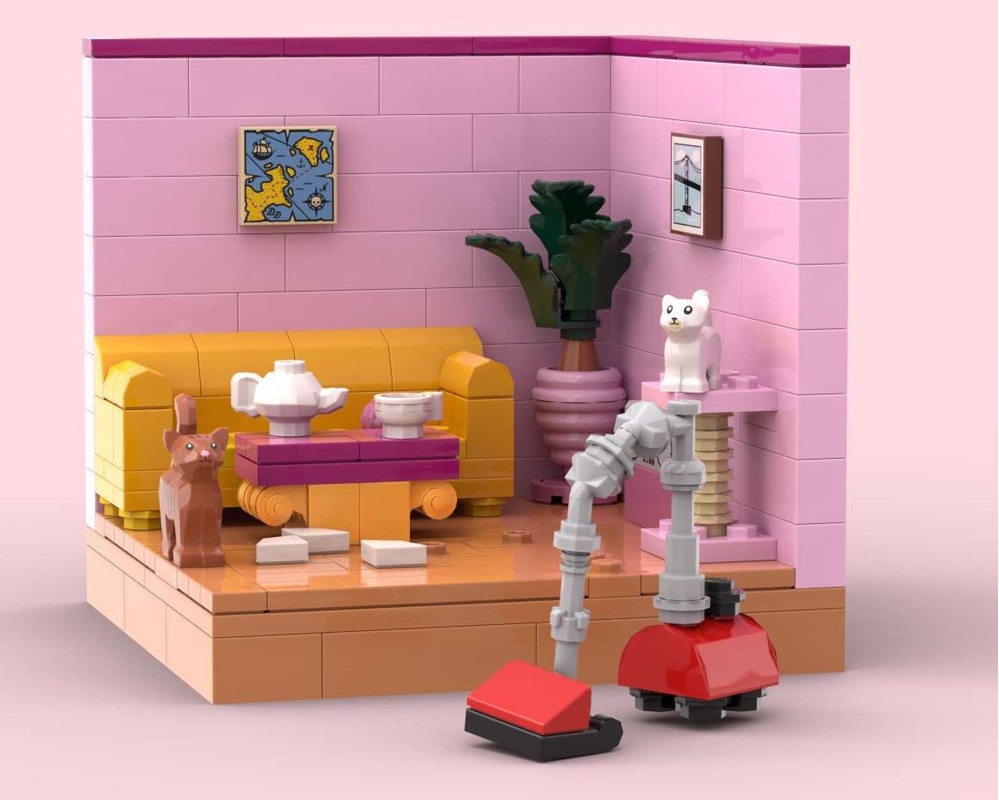 LEGO MOC Livingroom for catlovers by Frambozia | Rebrickable - Build ...