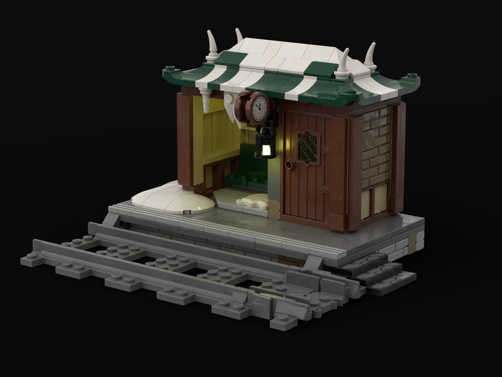 LEGO MOC Train Station Shelter by ChrisW. | Rebrickable - Build with LEGO
