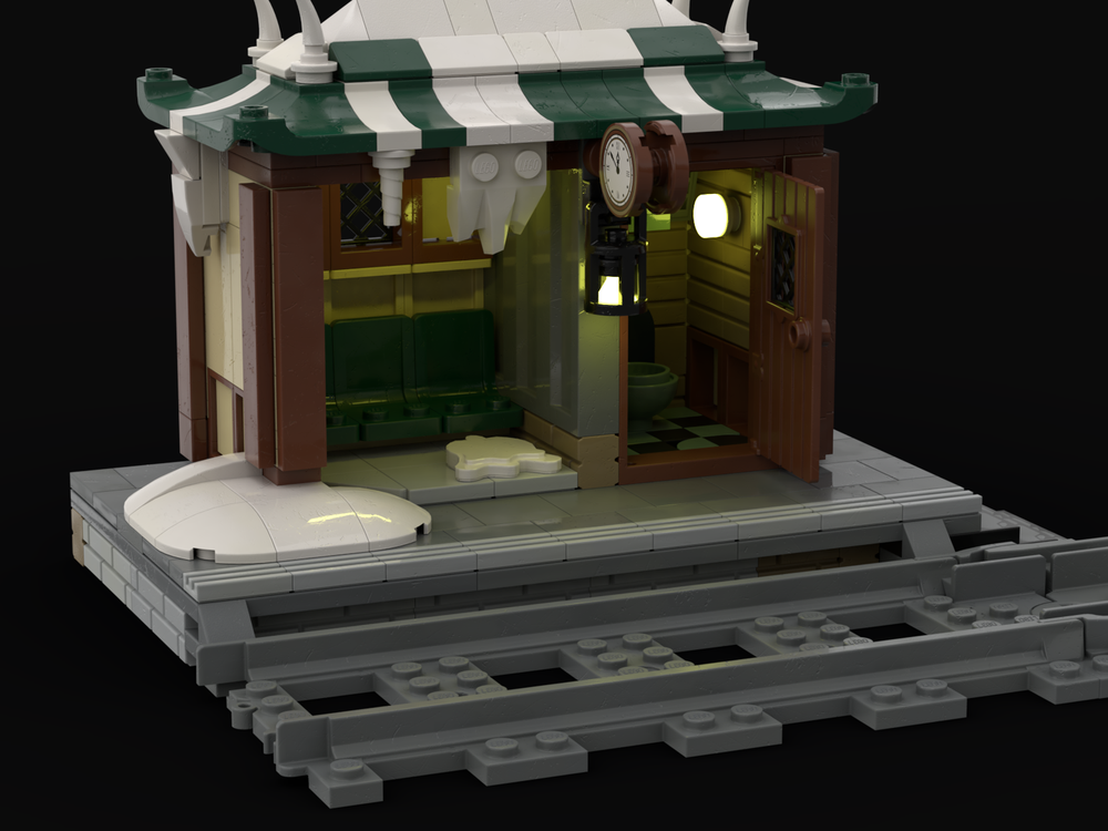 LEGO MOC Train Station Shelter by ChrisW. | Rebrickable - Build with LEGO