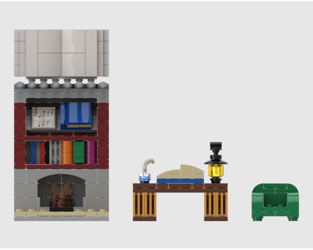 LEGO MOC Bookshop 8x8 by uneuro | Rebrickable - Build with LEGO