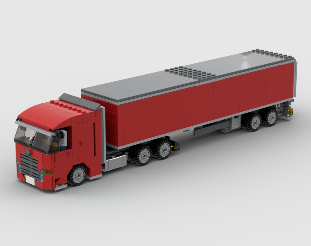 LEGO MOC City Style 8 Stud-wide Cabover Flatnose Truck with Trailer by ...