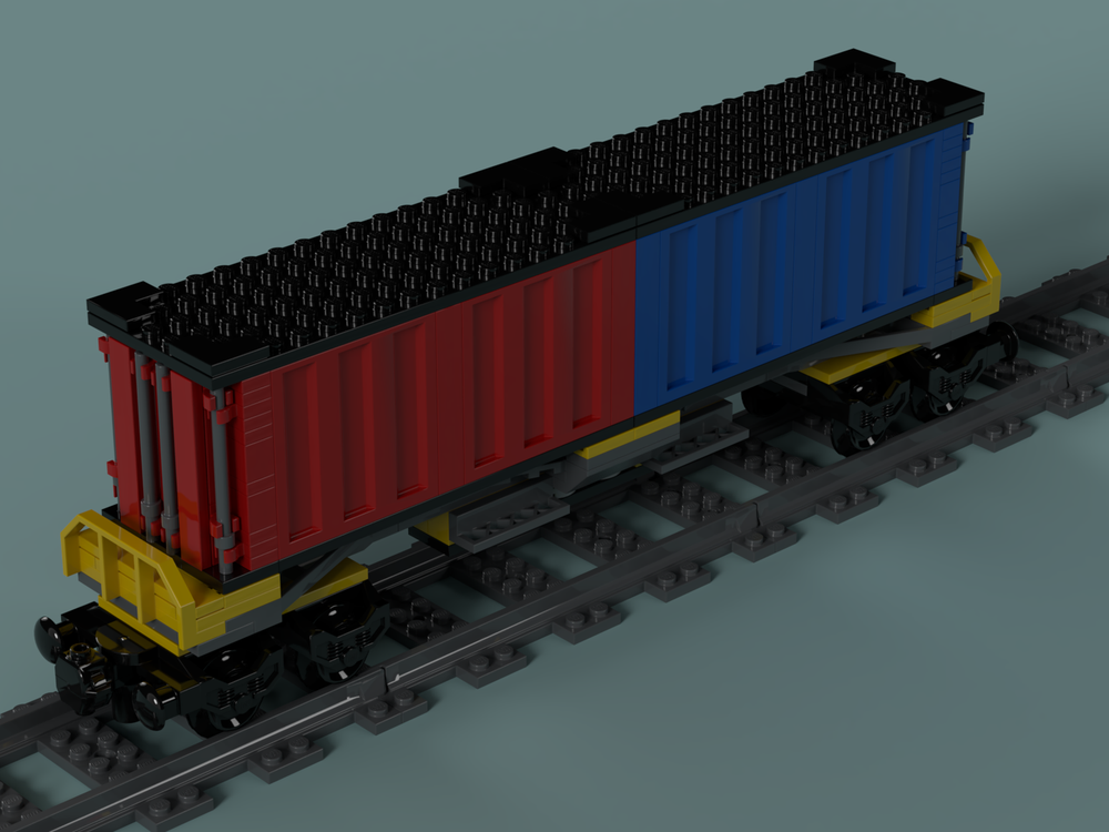 LEGO MOC Stretched 7939-1 rail container truck by JanBassett ...