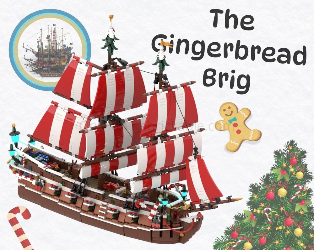 LEGO MOC-240717 The Gingerbread Brig | Holiday Special by The Pirate ...