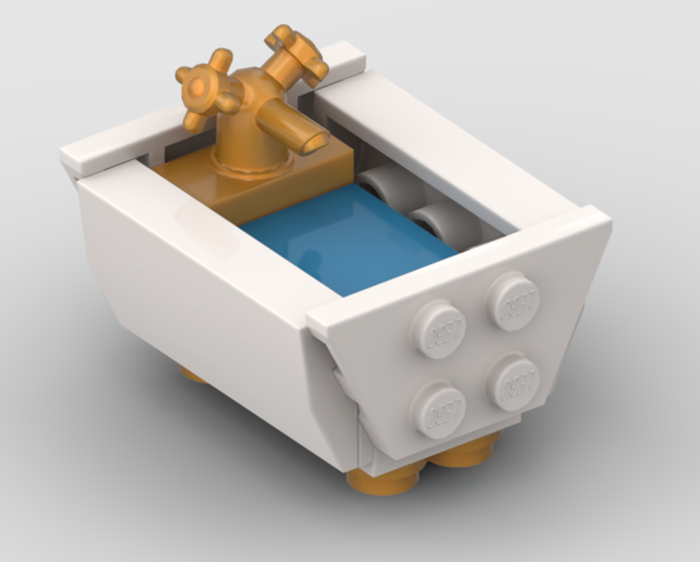 LEGO MOC-240823 Bathtub by Flexiboyss | Rebrickable - Build with LEGO