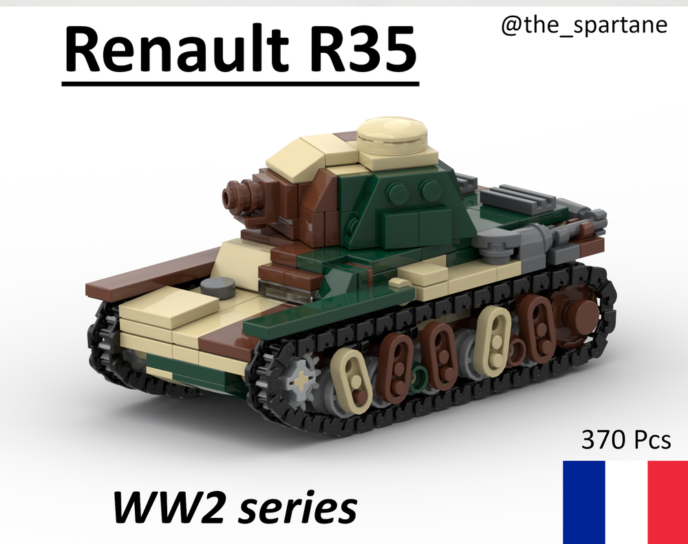 LEGO MOC Renault R35 by Spartane | Rebrickable - Build with LEGO