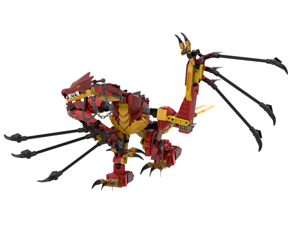 LEGO MOC-240930 Fire Dragon Attack Posability & Stability Mod by ...