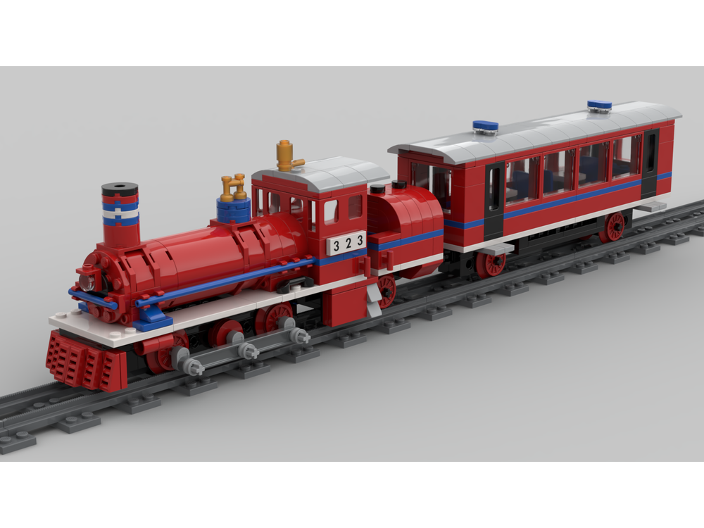 LEGO MOC Remake of Set #323 - Train by LewisDeinarcho | Rebrickable ...