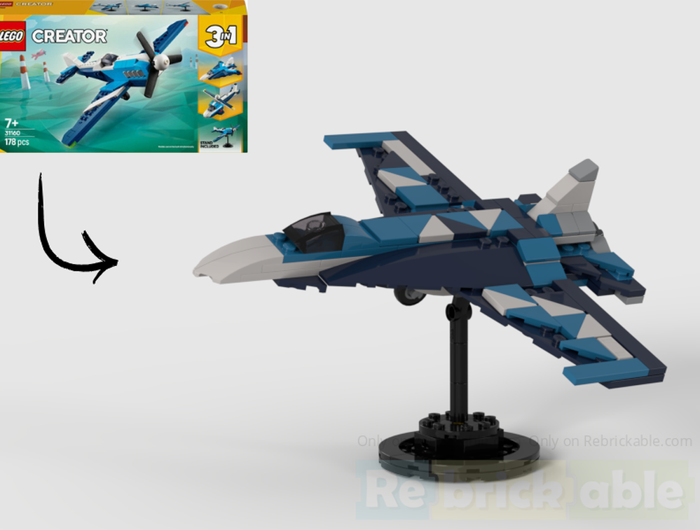 LEGO MOC-240964 31160 F-16 Fighting Falcon by Revenge_Of_The_Brick ...