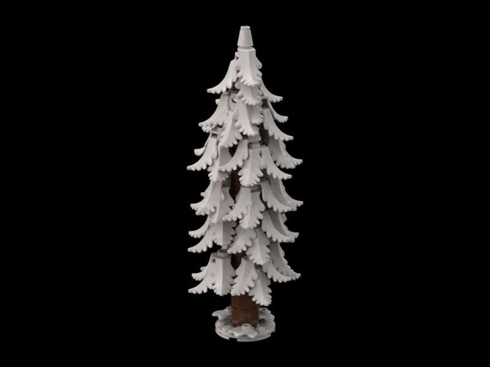 LEGO MOC Fir tree (Version 2) in winter by Frog Mocs | Rebrickable ...
