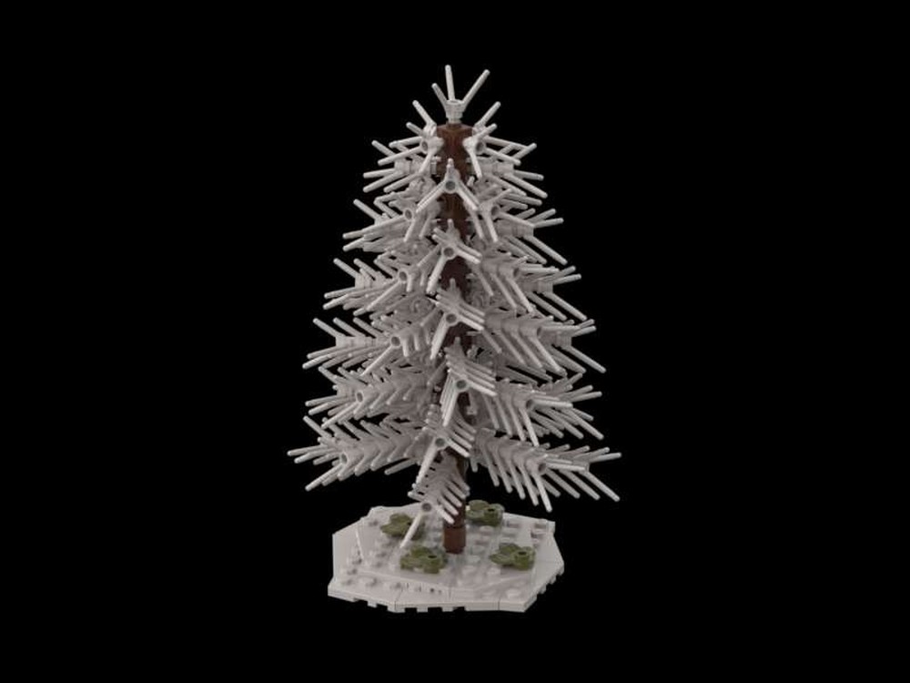 LEGO MOC Fir tree (Version1) in winter by Frog Mocs | Rebrickable ...
