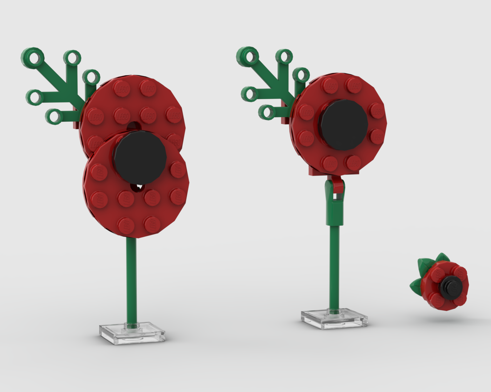 LEGO MOC-241033 Poppies by DailyWeeklyBuilds | Rebrickable - Build with ...
