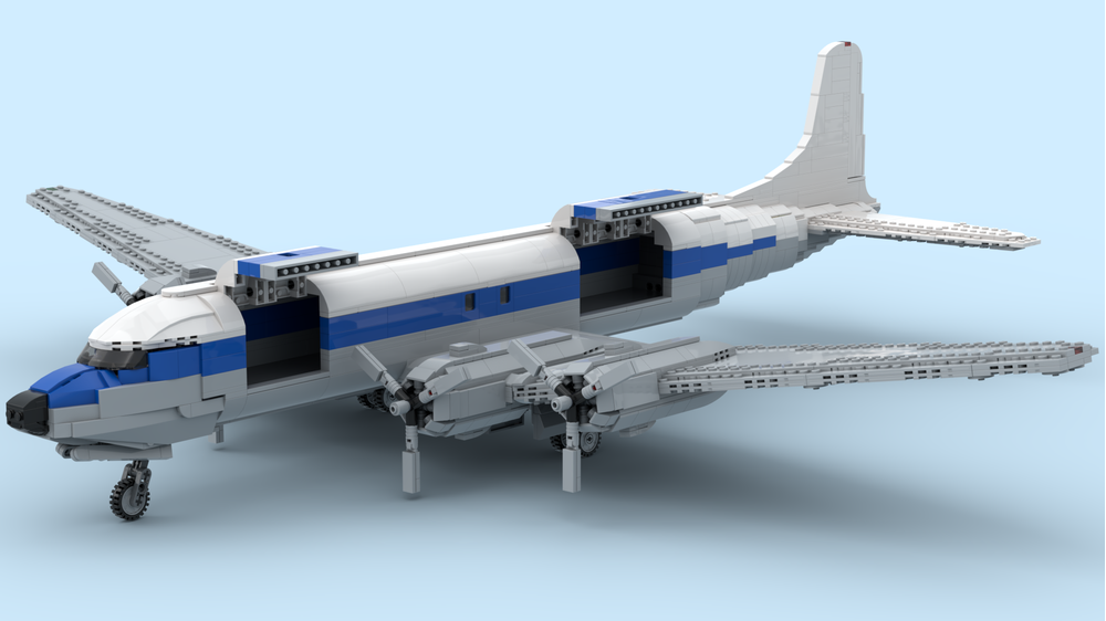 LEGO MOC-241114 DC-6A Fuselage by Skyhawk-1 | Rebrickable - Build with LEGO