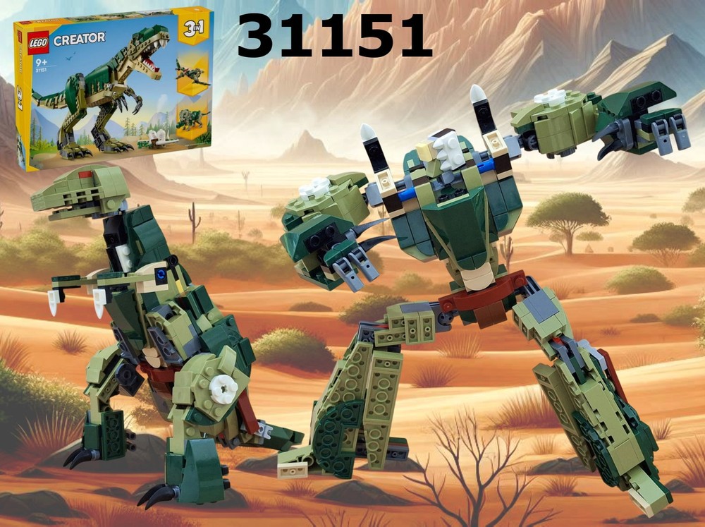 LEGO MOC Dinobot Grimlock / Transformer Dinosaur T.Rex using set 31151 ...