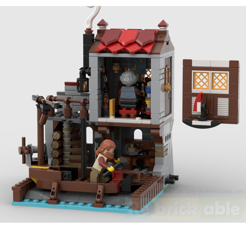 LEGO MOC Shipyard module for Seaside Market by MidiBricks | Rebrickable ...