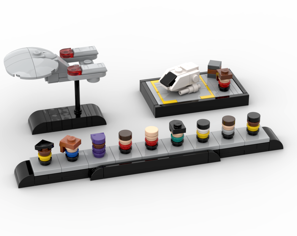 LEGO MOC Enterprise D and Shuttlepod Display by lunabricks ...