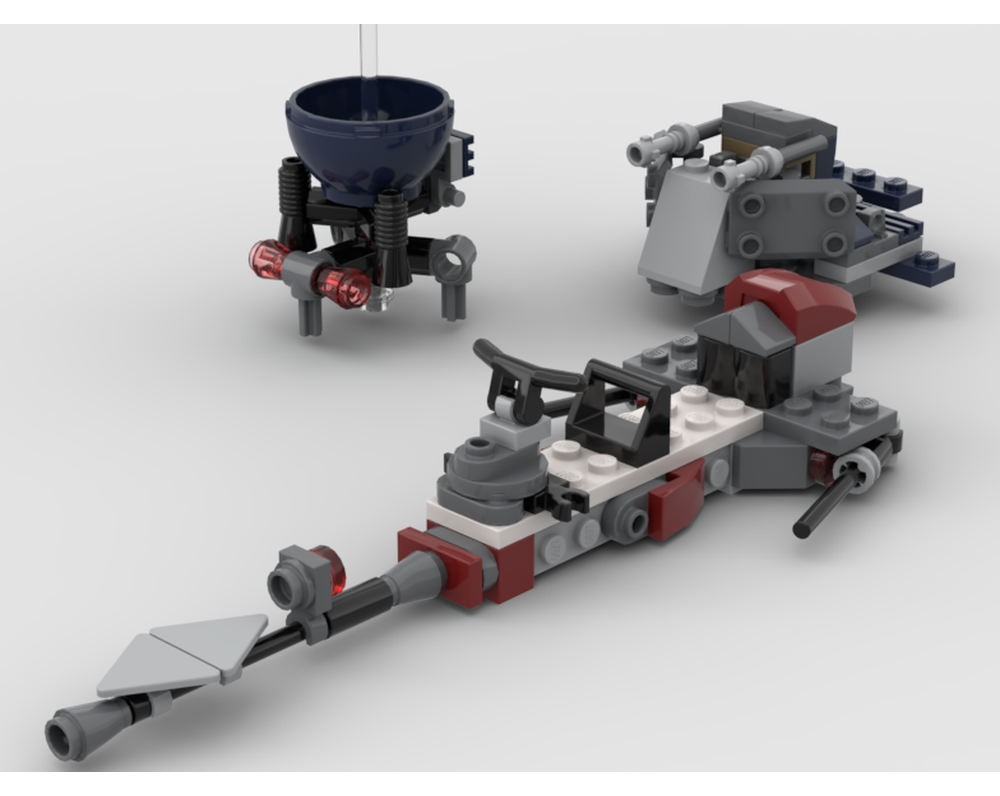 LEGO MOC Hevy Speeder, Droid Turret and mini shield generator, Alt ...