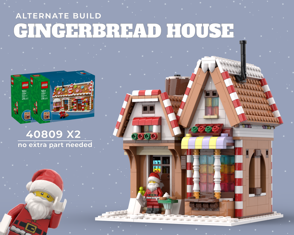 LEGO MOC 40809 Christmas Gingerbread House – Winter Village Alternate ...