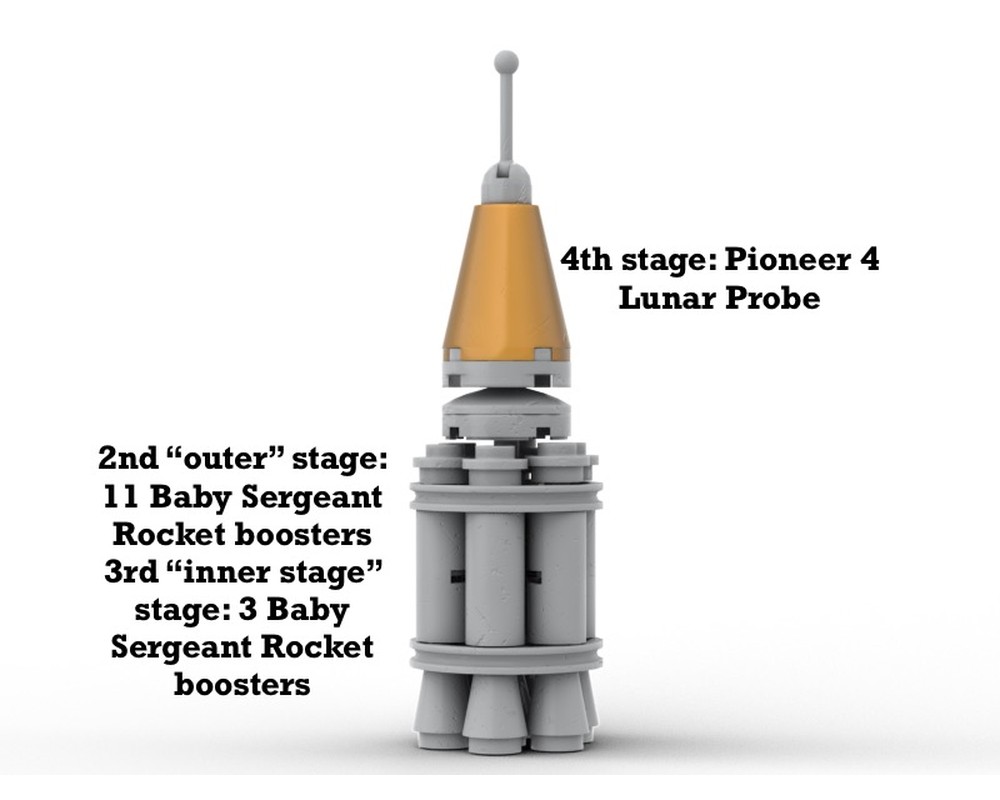 LEGO MOC Juno II Rocket and Pioneer 4 Lunar Probe by TheStarshipGarage ...