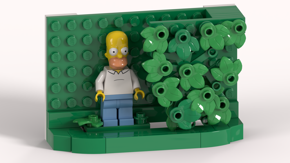 LEGO MOC Homer Simpson backing into bushes TV by nicojlt | Rebrickable ...